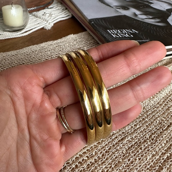 Jewelry | Set Of 3 Stainless Steel Bangles Bracelets | Poshmark